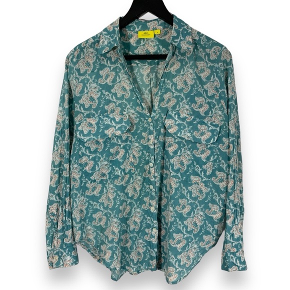 Roller Rabbit | Tops | Roller Rabbit Blue Paisley Button Down Shirt ...